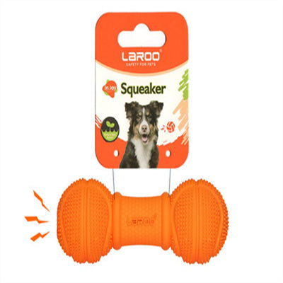 Laroo Squeaky Dumbbell-Neon